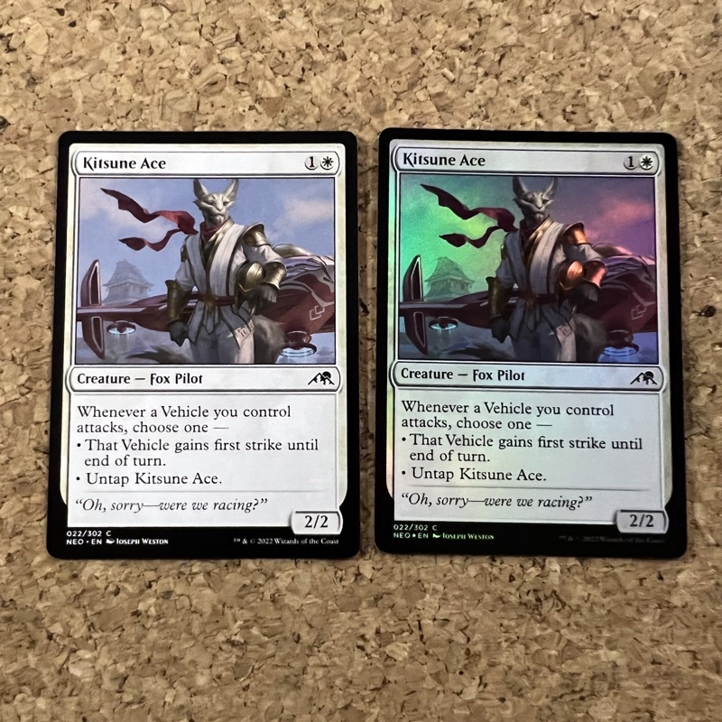 MTG KITSUNE ACE (FOX PILOT) KAMIGAWA NEON DYNASTY (WHITE) MAGIC THE ...