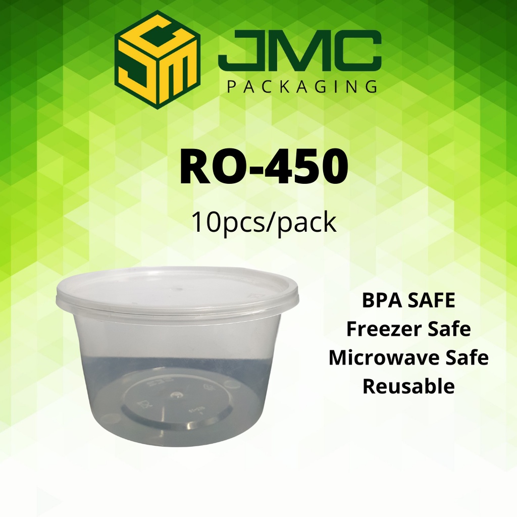 Microwavable Container (CLEAR) RO-450 10pcs/pack | Shopee Philippines