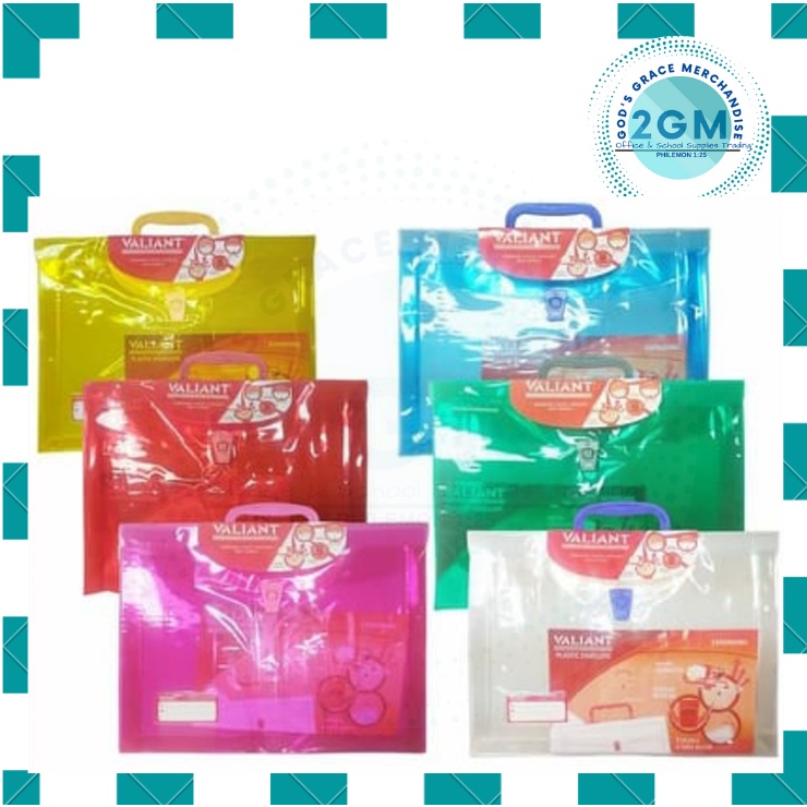 VALIANT PLASTIC EXPANDING LONG ENVELOPE COLORED WITH HANDLE, COLORS ...