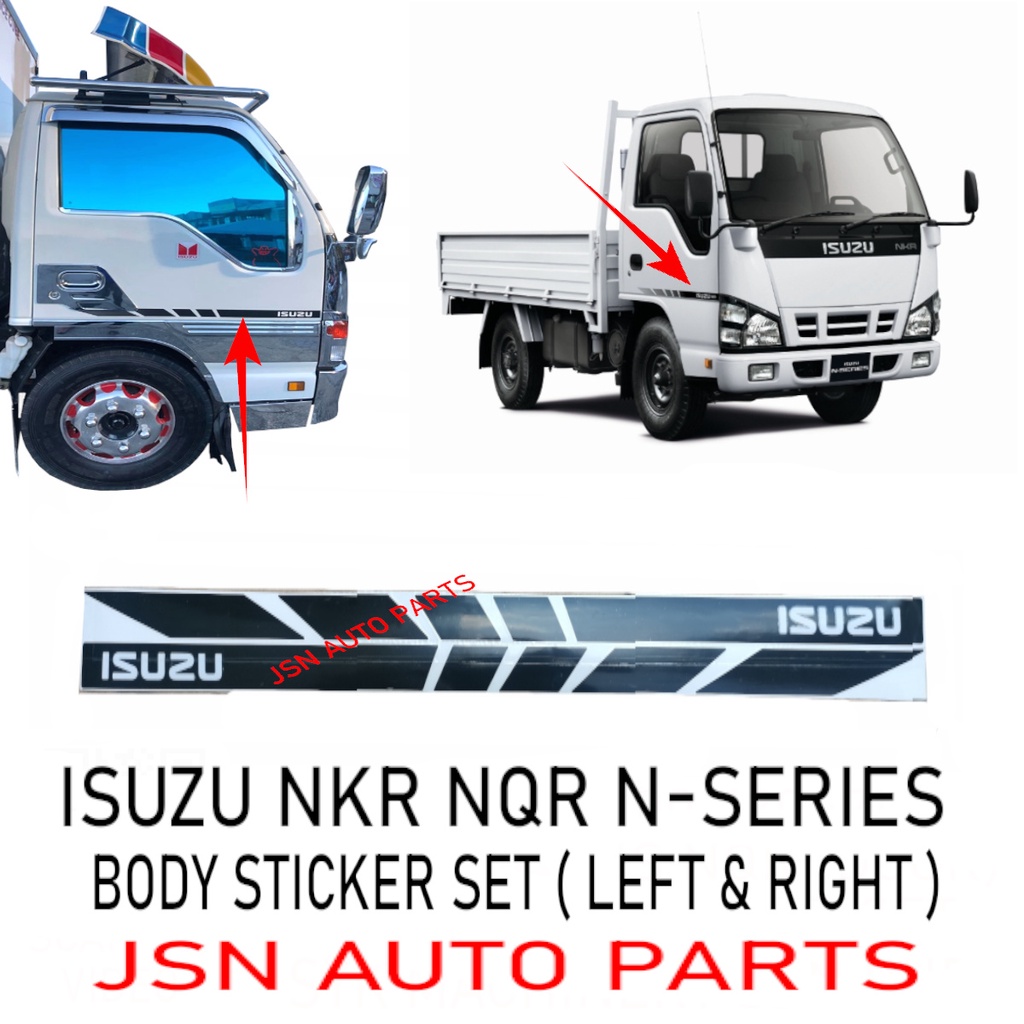 J120S04 DOOR STICKER ISUZU NKR NQR N-SERIES (SET LEFT & RIGHT) LORRY ...
