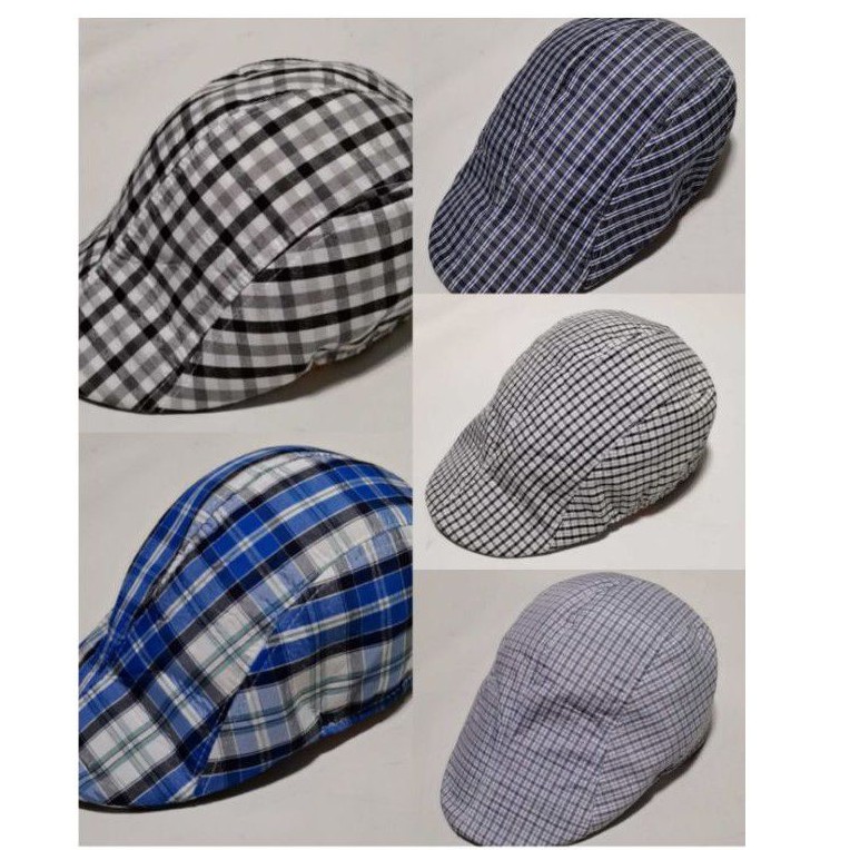 CHECKERED BRITISH FLAT PALOS HAT | Shopee Philippines