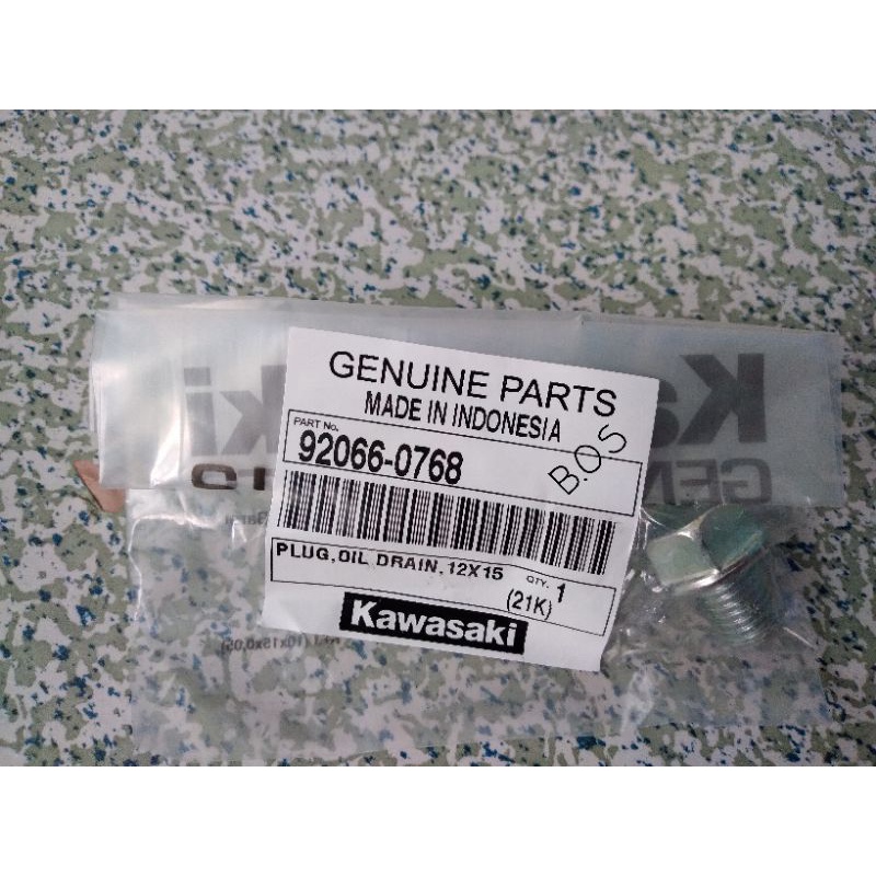 Genuine Parts Kawasaki fury 125 Drain Plug Bolt, Plug Oil drain 92066 ...