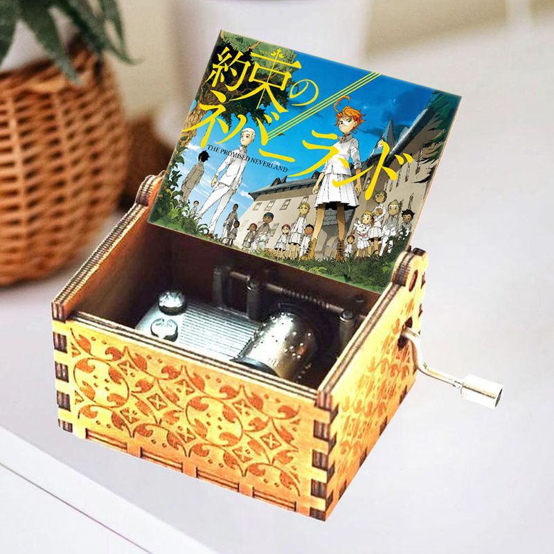 Wood Musical Box The Promised Neverland Music Box Wooden Musical ...