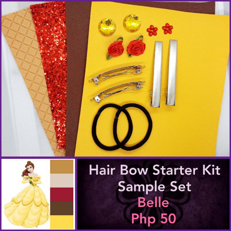 Hair Bow Making Starter Kit - Disney Princess or Hello Kitty | Shopee ...