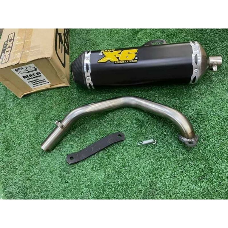 Exos Pipe X-6 Honda Beat Fi | Shopee Philippines