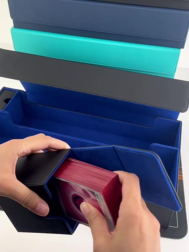 Deck Box 550+ Large Black And Red Card Case Storage Box For Board Game ...