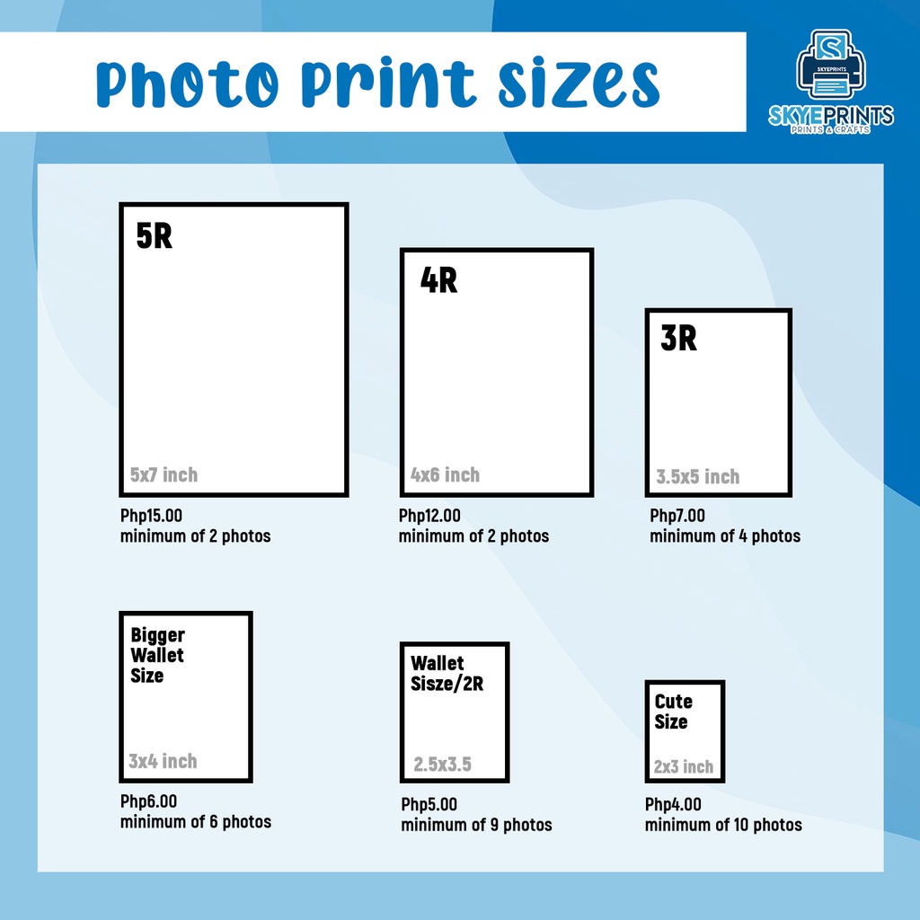 Photo Printing Cute 2R 3R 4R 5R Skyeprintsph Shopee Philippines