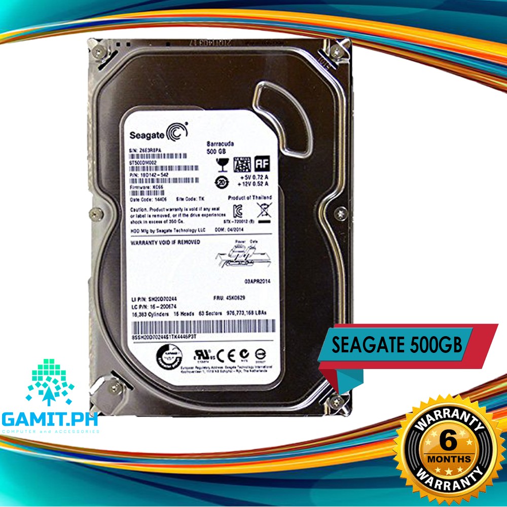 Desktop Hardisk Hdd Seagate slim baraccuda 3.5" 250gb, 320gb, 500gb ...