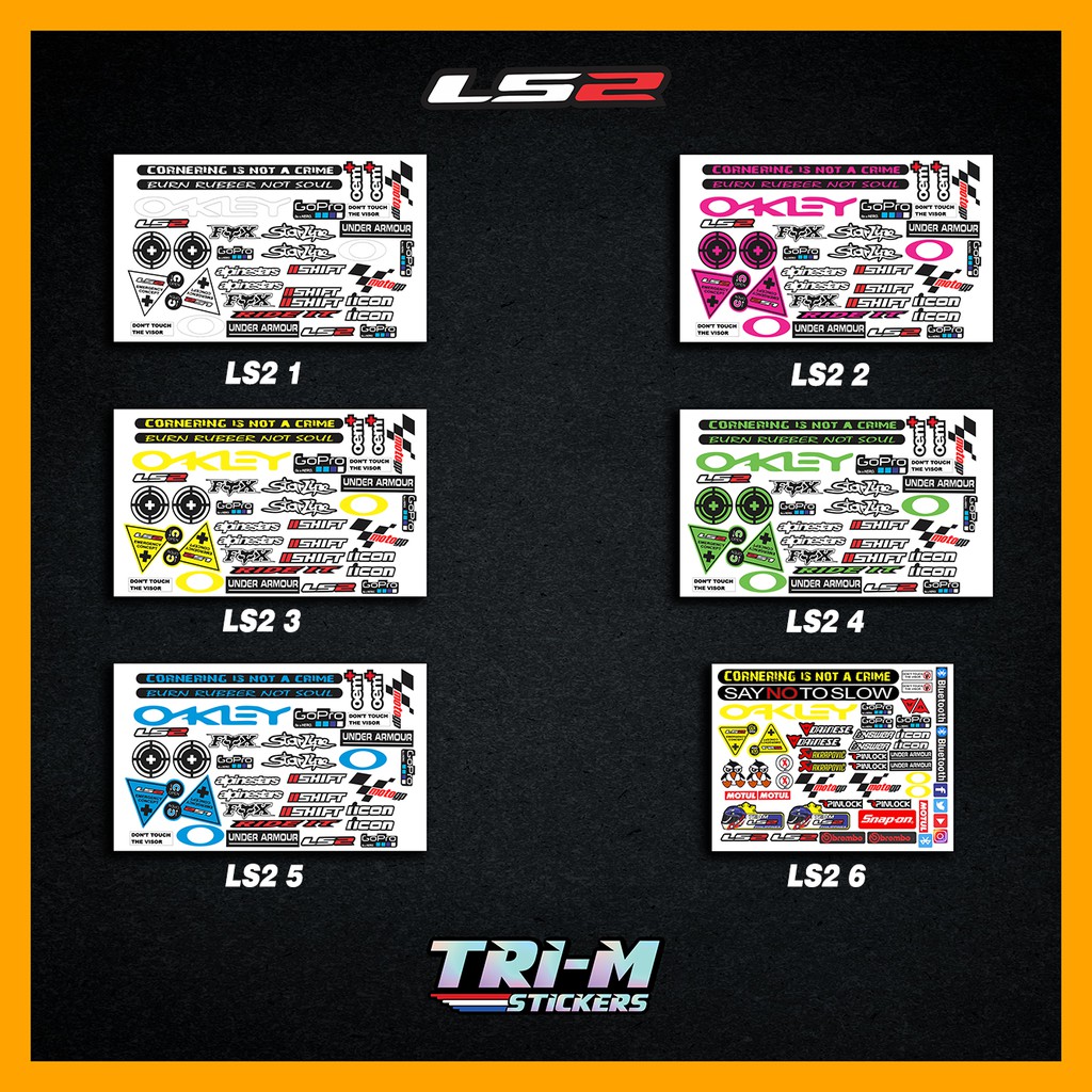 LS2 Holographic and Glossy Helmet Visor Stickers | Shopee Philippines