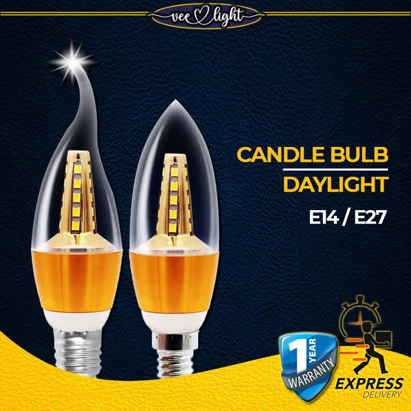 E14 E27 Led Candle Light Bulb Lampu Lilin Chandelier Filament Bulbs ...
