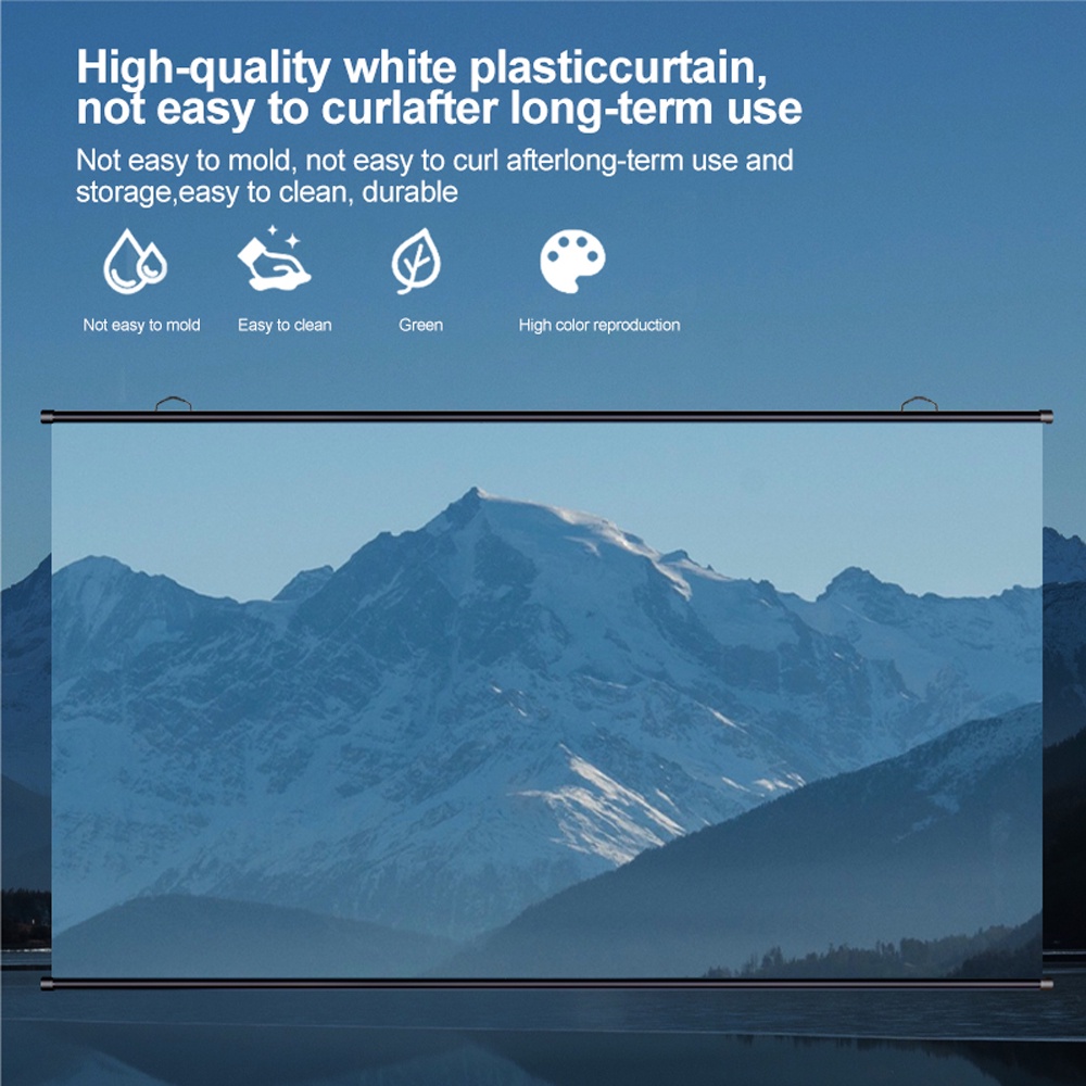 Deli Portable Projector Screen 100'/120' HD Projection Screen 50448-EU ...