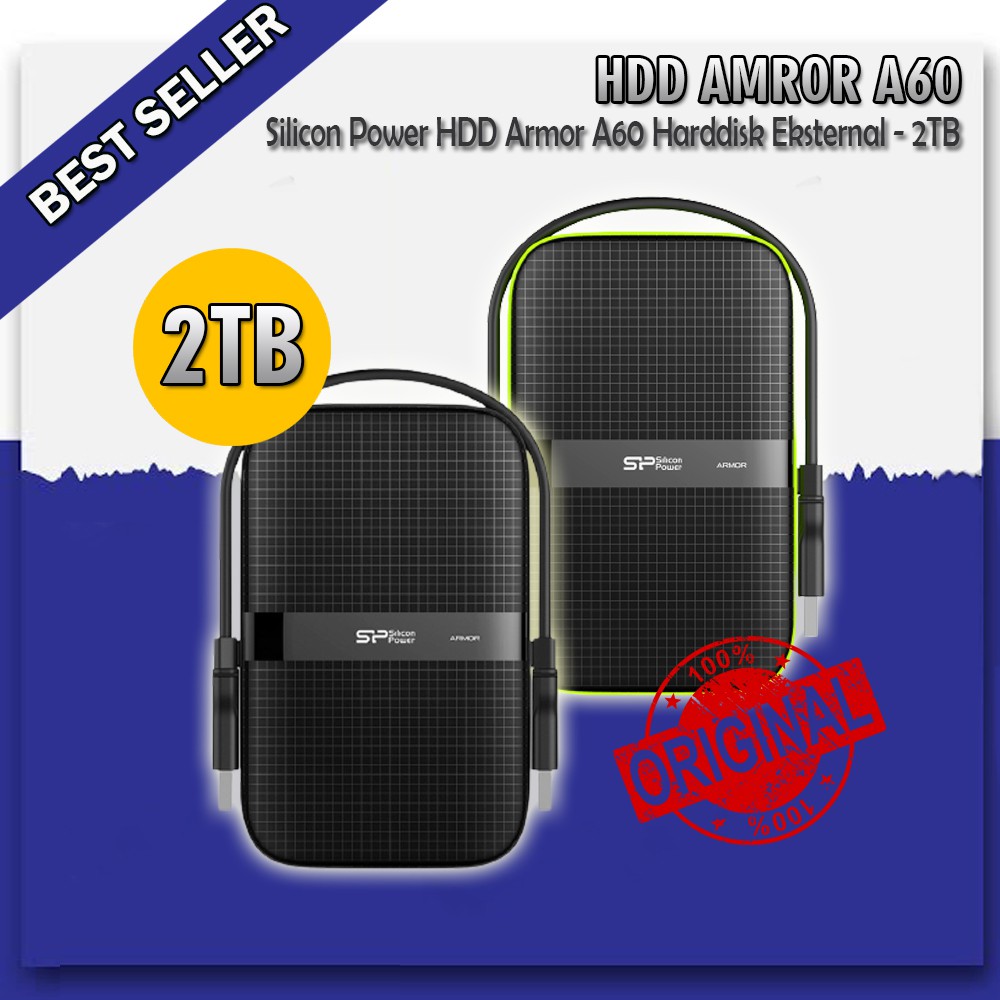 Silicon Power HDD Armor A60 External Hard Disk 2TB - Shockproof ...