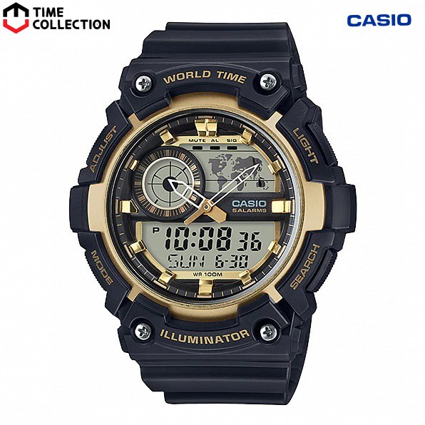 Casio AEQ-200W-9AVDF Digital Analog Rubber Strap Watch For Men | Shopee Philippines