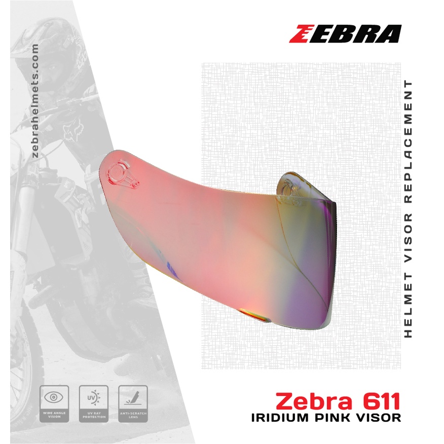 ZEBRA YM-611 Visor Lens Motorcycle Helmet Flash Visor For Full Face ...