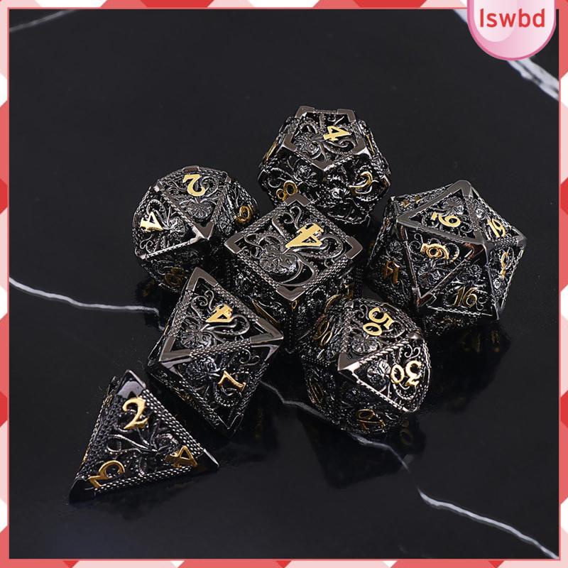 [ Ancient Copper Hollow-carved Dice Set Dice Polyhedral Dice RPG Dice ...