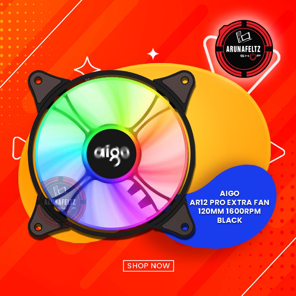 AR12 PRO AIGO EXTRA 120mm FAN BLACK | Shopee Philippines