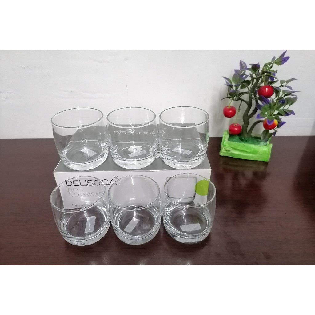 Delisoga Deli Glassware Glass Transparent Drinking Set 6pcs 190mL 7cm ...
