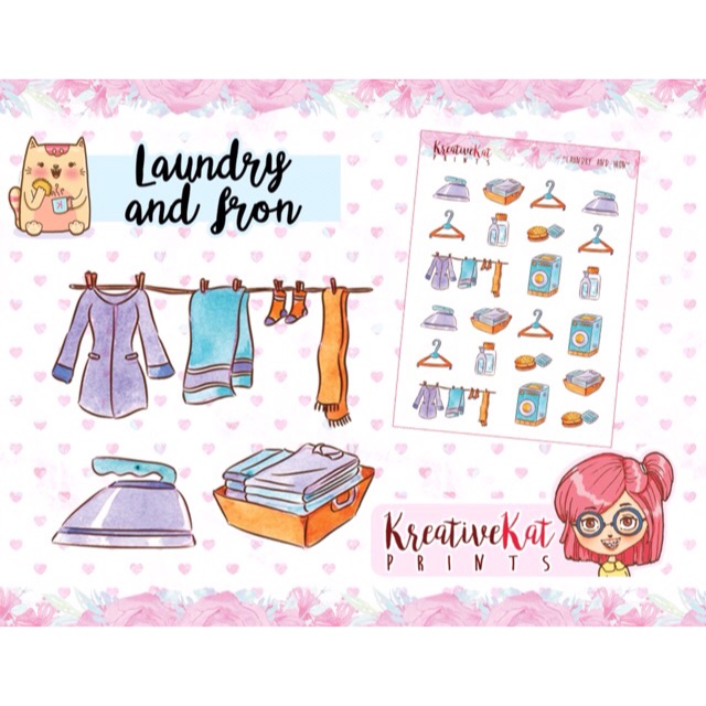 Planner sticker Laundry and Iron Time | Shopee Philippines