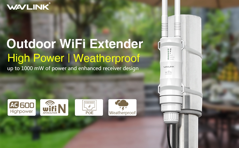 Wavlink Wi-Fi 5 600mbps 5g+2.4g Ac600 High Power Outdoor Wireless Ap ...
