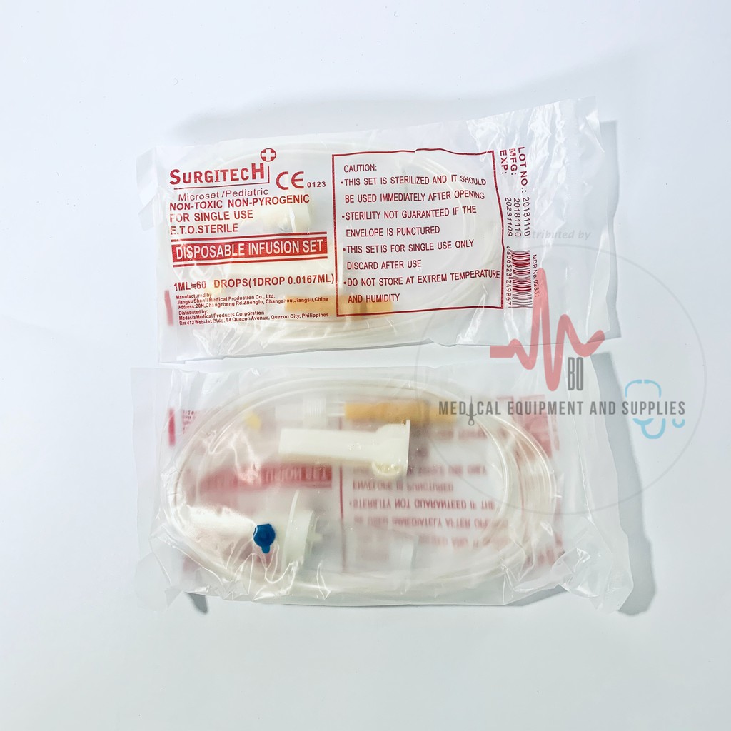 Surgitech/Tudor IV Infusion Set - Microset/Pediatric (25PCS/PACK ...