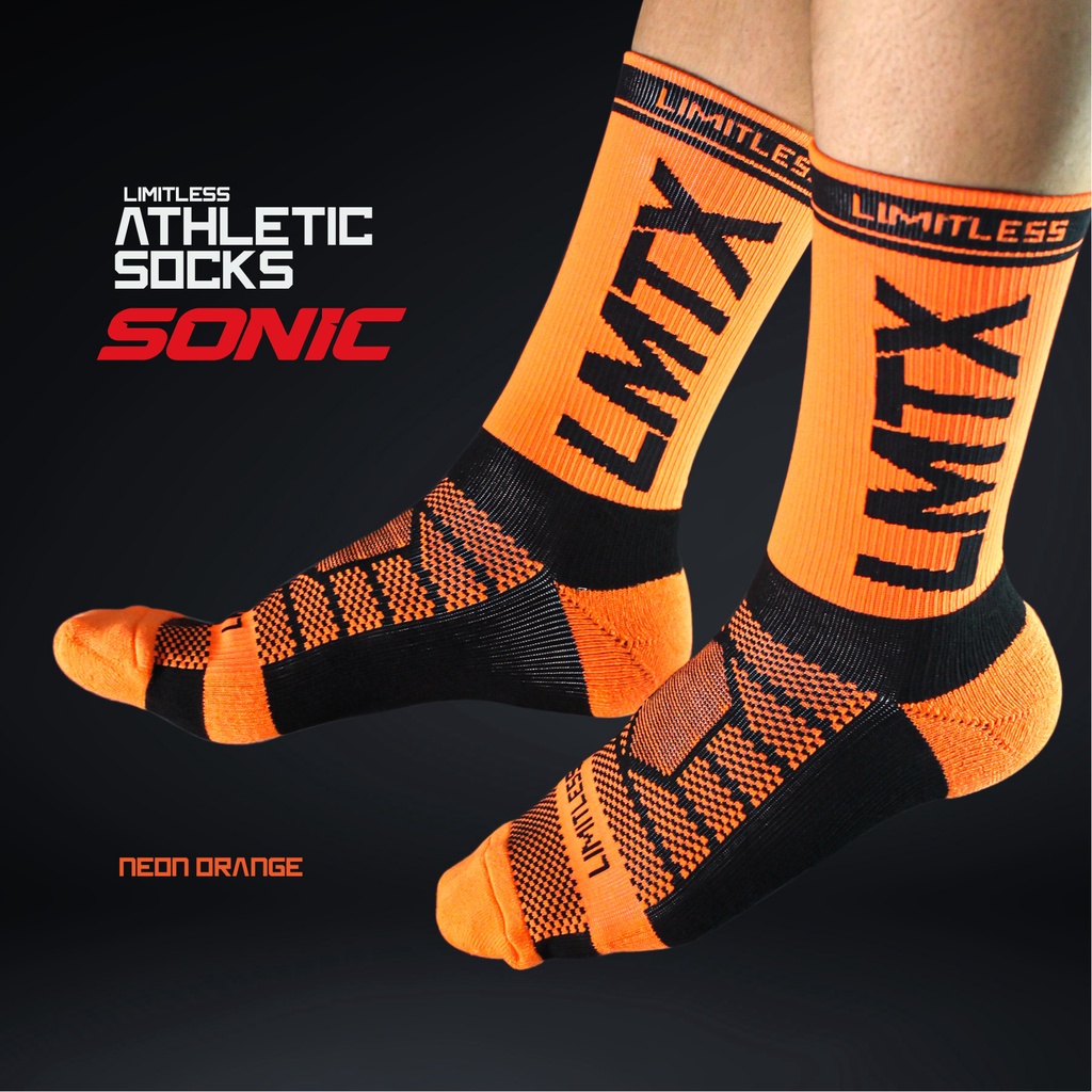 【LIMITLESS】ATHLETIC SOCKS Agility Mid-Cut Crew Socks Anti-Slip High ...