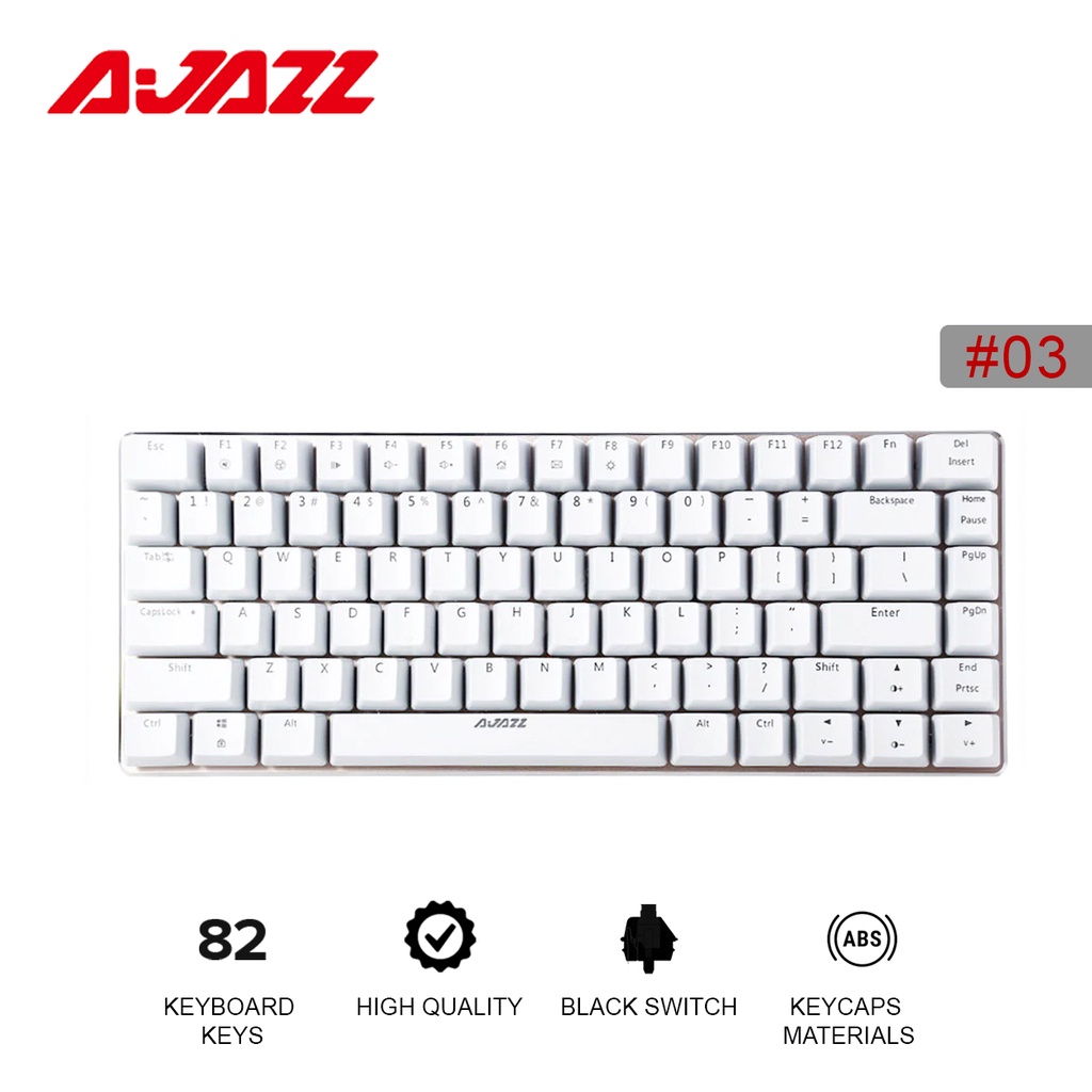 Ajazz AK33 Keyboard 82 Keys Wired Mechanical Gaming Keyboard | Shopee Philippines