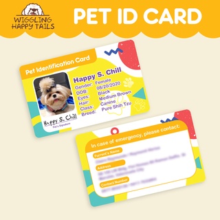 Personalized Pet ID Card for Cats and Dogs - Custom Dog and Cat ID ...