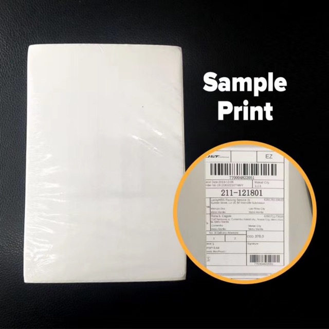 Sticker label Adhesive Thermal Paper A6 100x150 (500pcs) | Shopee ...