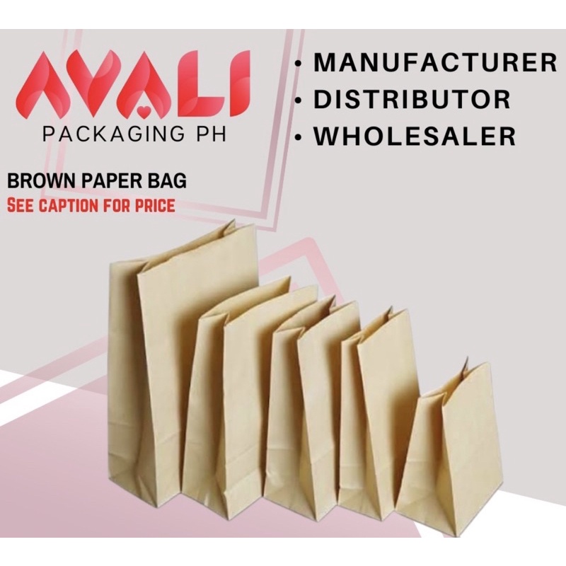 BROWN SUPOT / TAKE OUT BAG (BIG SIZES) 50PCS | Shopee Philippines