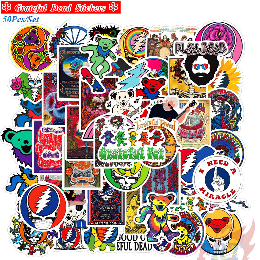 Grateful Dead - Series 01 Psychedelic Rock Band Stickers 50Pcs/Set Rock ...
