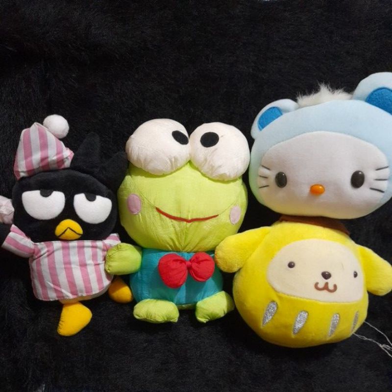 sanrio kerokerokeroppi, hello kitty blue, pompompurin plush stuffed toy ...