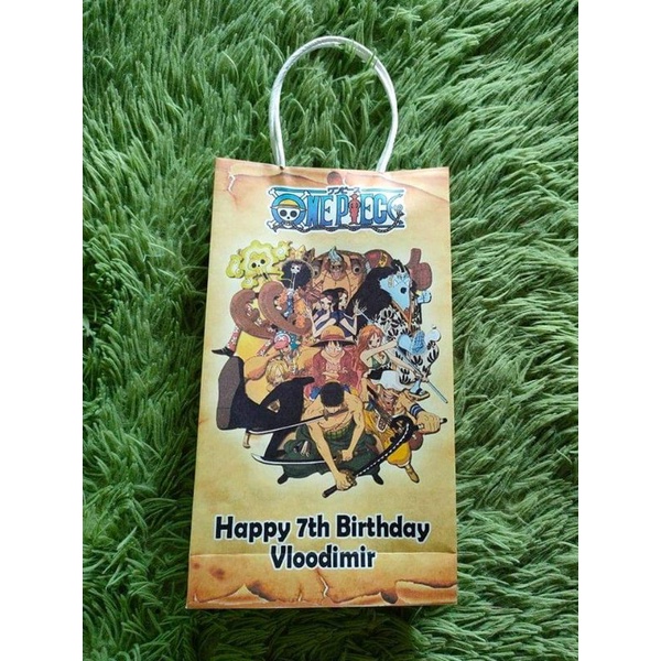 One Piece Customize Loot Bag/ Paper Bag size 10.5x5x2 inches | Shopee ...