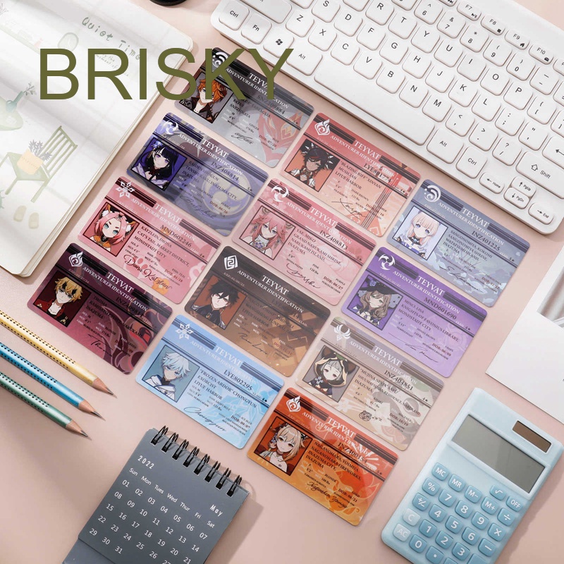 BRISKY Classic Anime Genshin Impact Anime Id Pvc Cards Photocard Figure ...