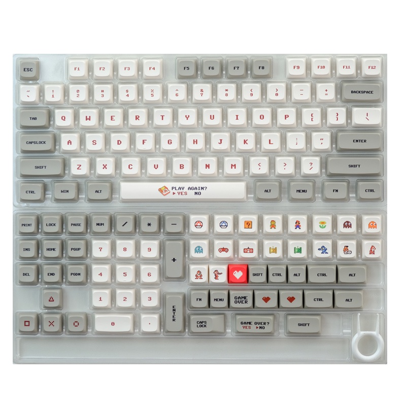 GMK Retro red and white machine keycaps, 138 Keys PBT keycaps XDA ...