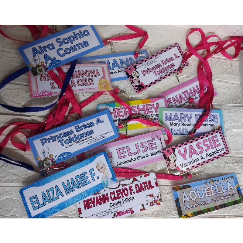 LAMINATED SCHOOL NAME PLATE FREE LACE (PERSONALIZE) | Shopee Philippines
