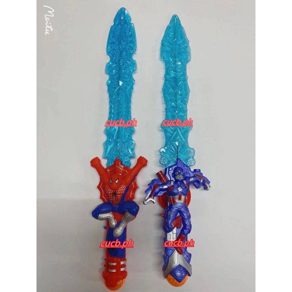 Spiderman captain america 23 inches Sword with Sounds and LightsLights ...