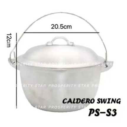 Caldero / Kaldero Swing Handle makapal Aluminum pot From #1 Big to #6 ...