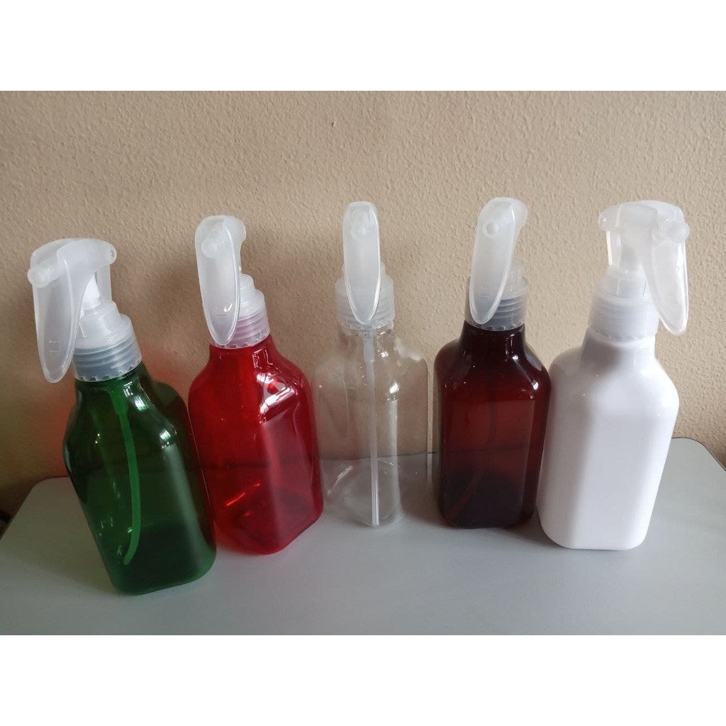 Refillable Trigger Spray Square PET Alcohol Bottle 200ML | Shopee ...