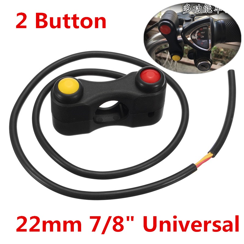 Motorcycle Race Bikes 2 Button Array 22mm Handlebar Mount Switches ...