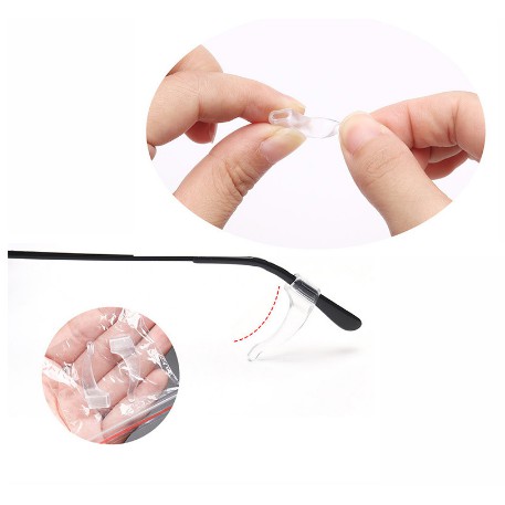 1 Pair Eyeglasses Silicone Temple Holder Anti-slip Protector Comfort ...