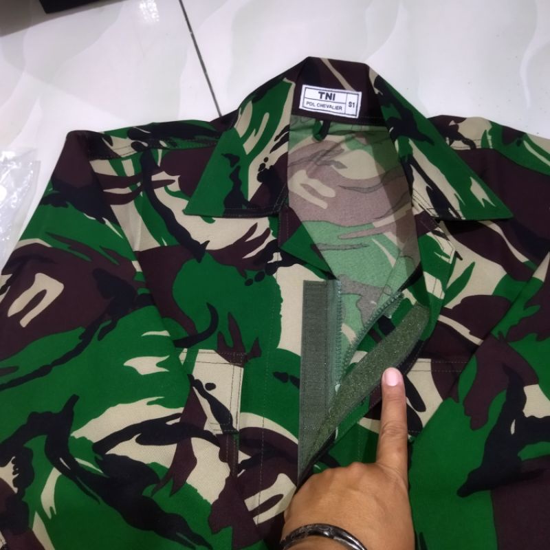 Pdl TNI Loreng Malvinas Chevalier Shirt Premium Velbed Material ...
