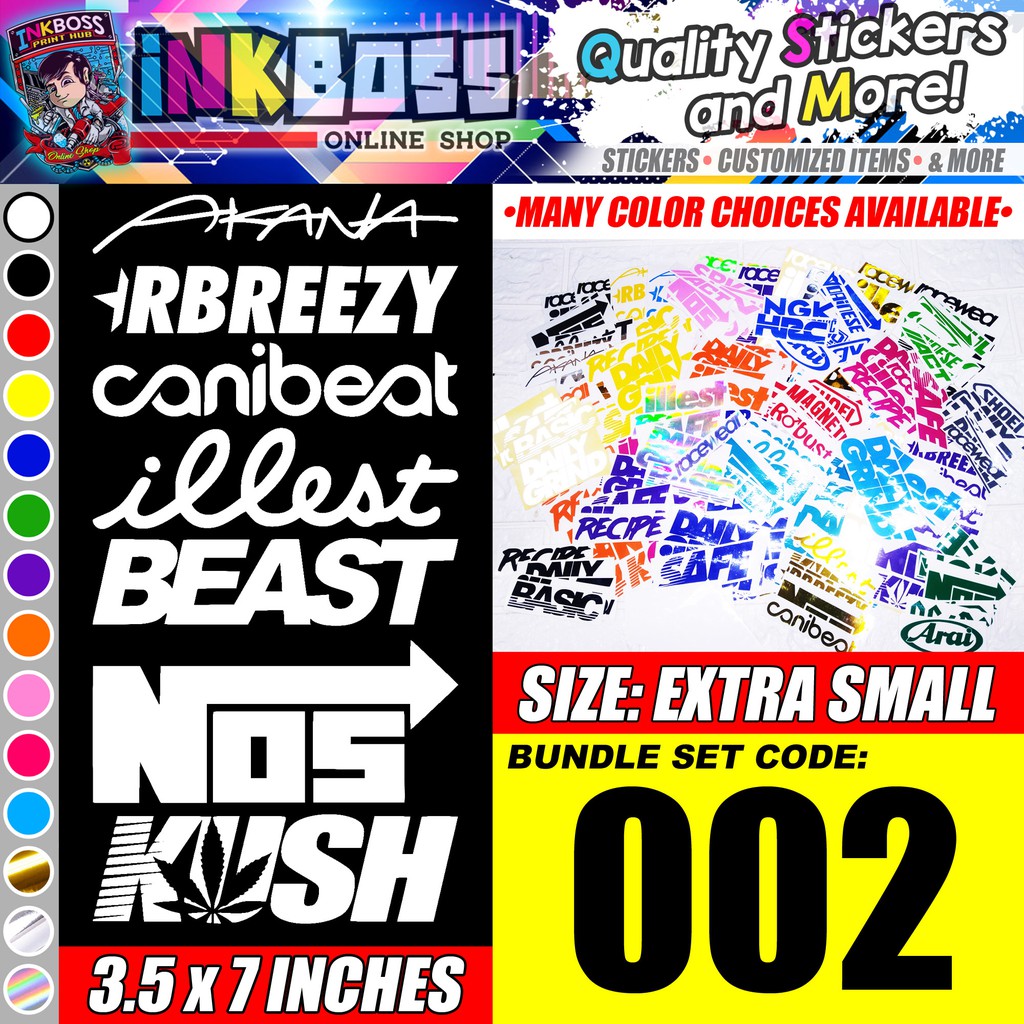 【SET】Decal Vinyl Stickers (Extra Small - 002) | Shopee Philippines