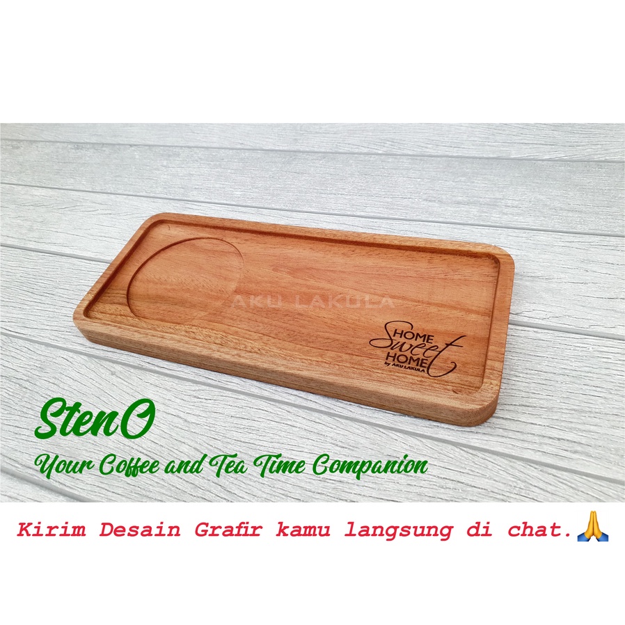 KAYU Free Engraving Mahogany Tray 11x25cm/Tray/placemat - [STENO ...