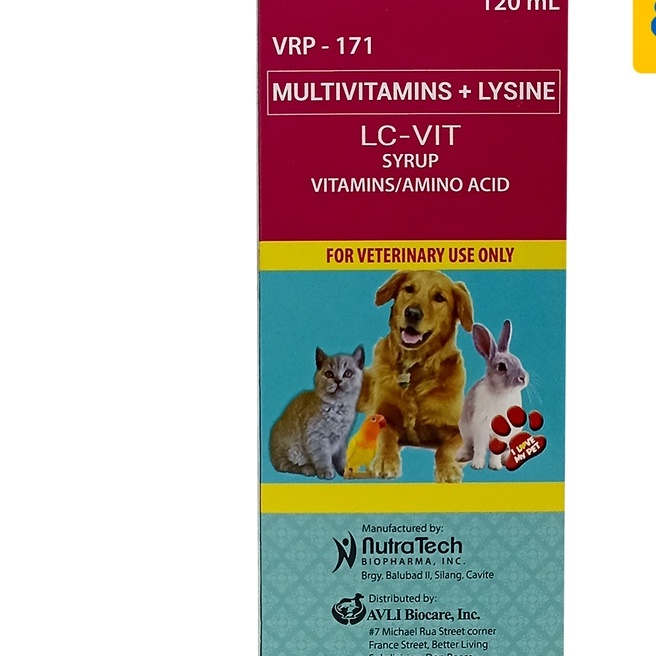 LC Vit Multi-vitamins Syrup 120ml, Pet Multivitamins Cat Dog Vitamins ...