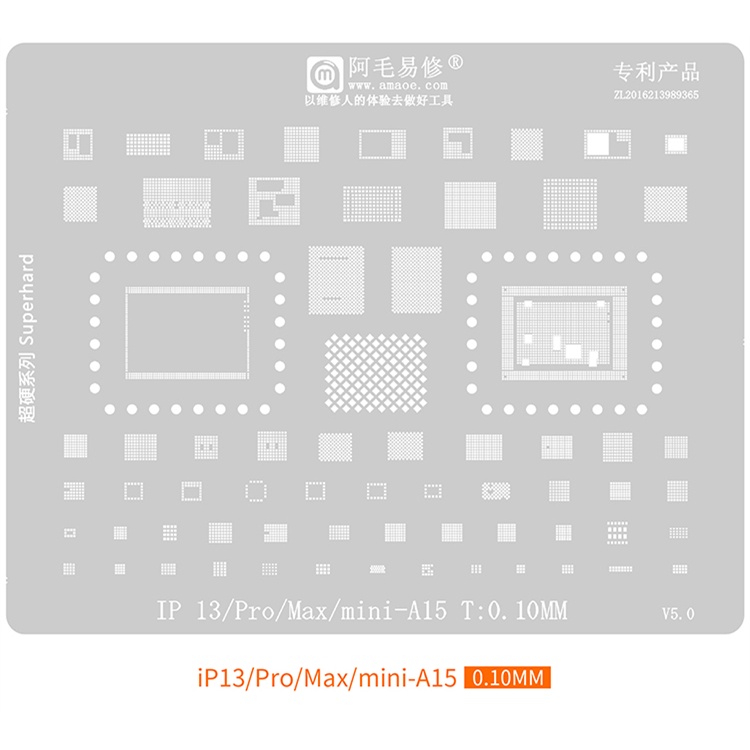 AMAOE BGA Stencil For 13 Pro Max mini A15 CPU RAM WiFi Audio Power Nand IC Reballing Solder Tin ...