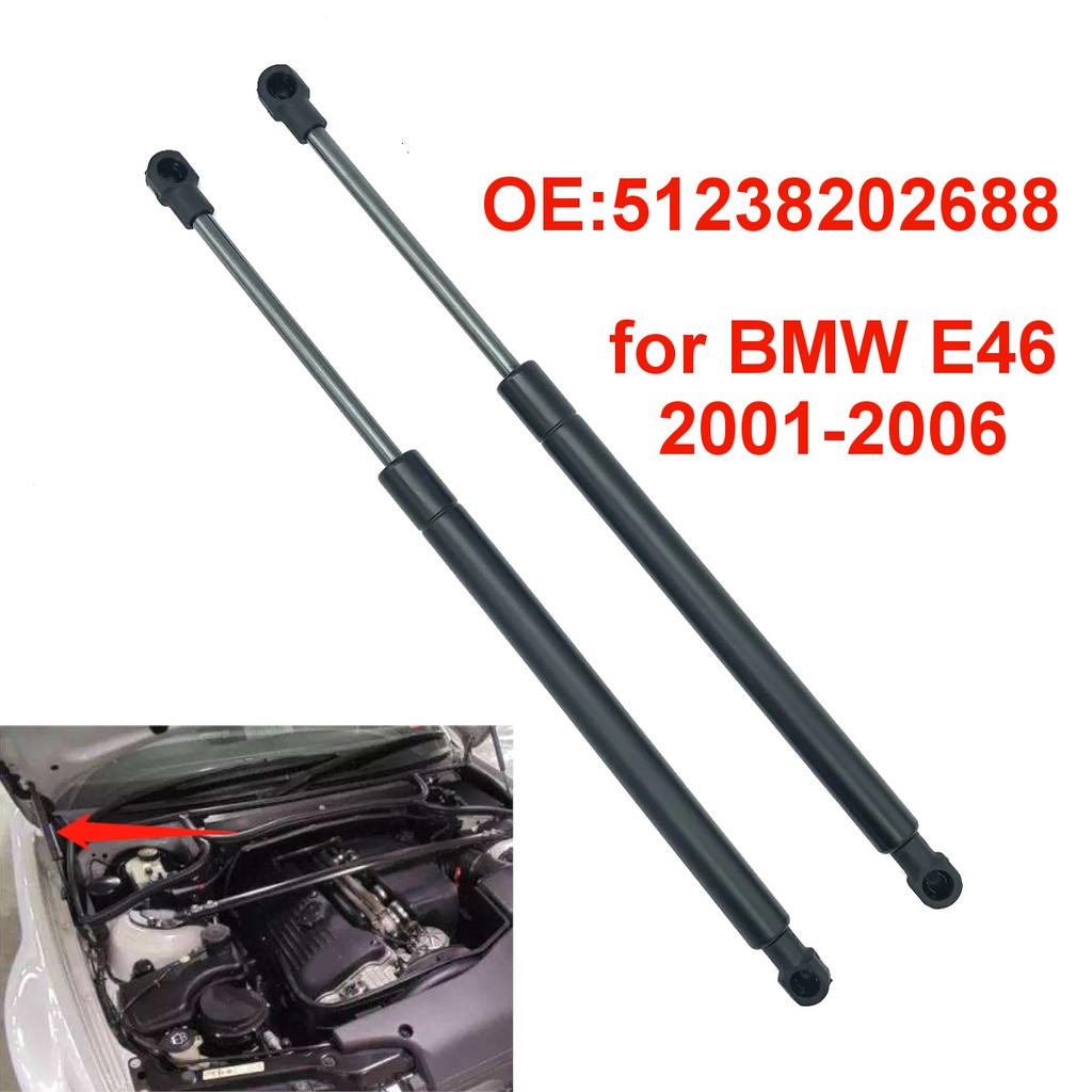2Pcs Front Engine Boonet Cover Hood Gas Strut Lift Support Shock Damper ...