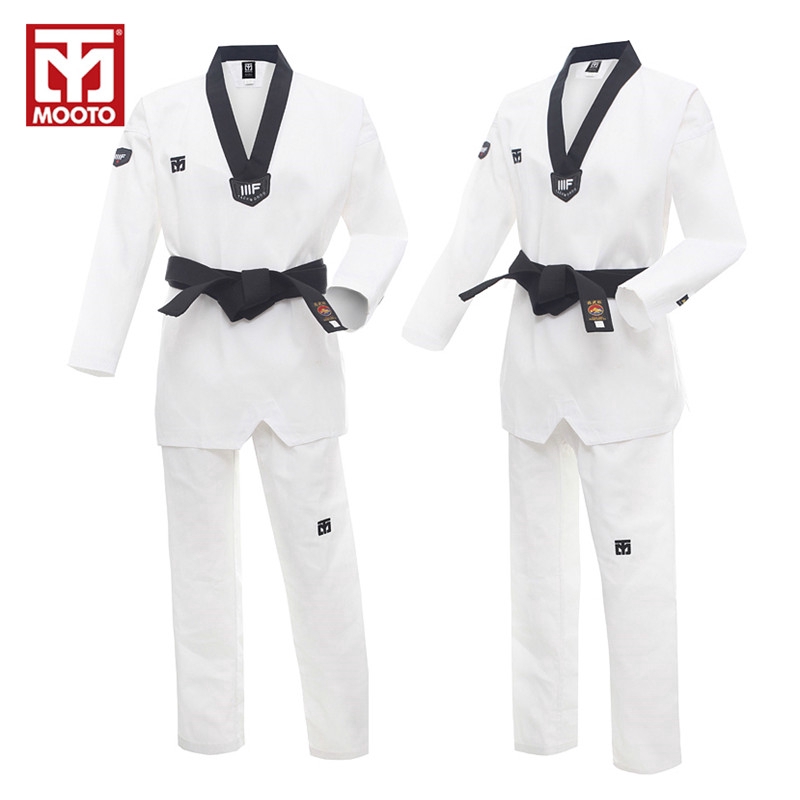 Breathable cotton Taekwondo uniform Karate dobok suite xxxs-m blace-red ...