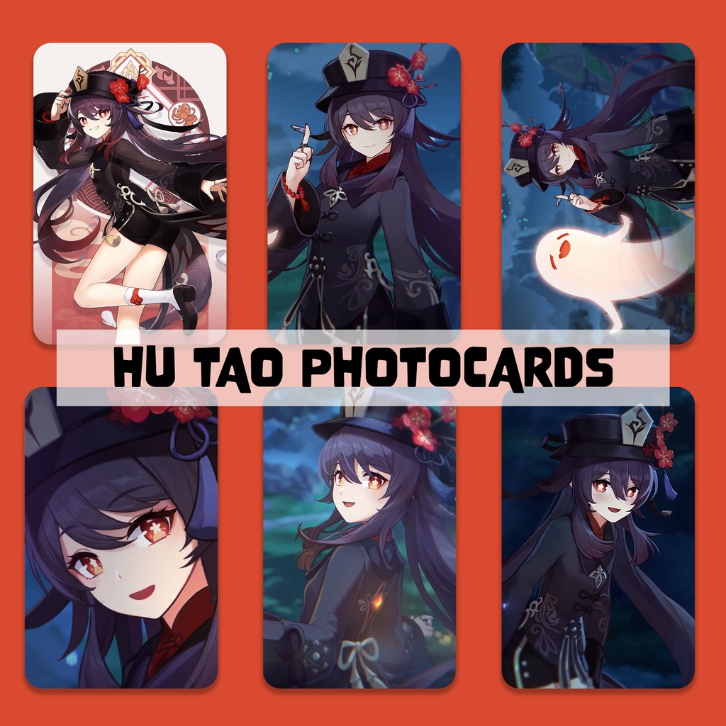 Genshin Impact Photocards - HU TAO Textured Photocards Front and Back ...