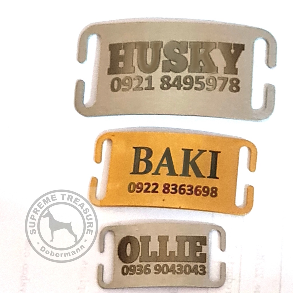 STAINLESS COLLAR ATTACHMENT STAINLES PLATE PERSONALIZED COMPUTERIZED ...