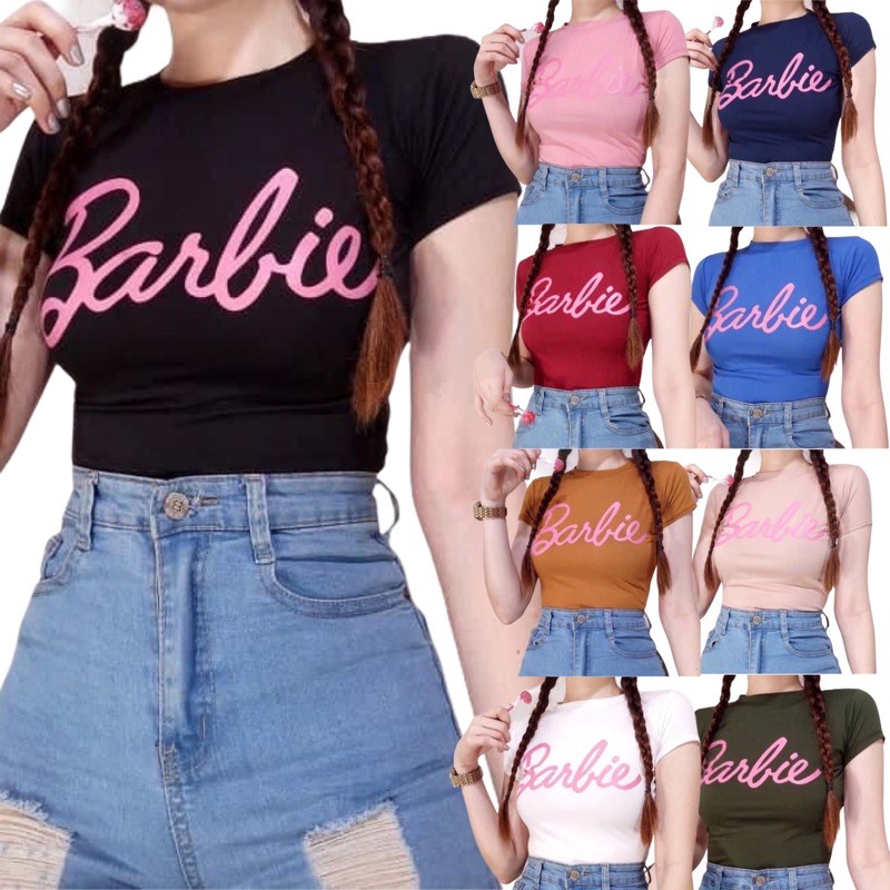 VE 99SaleShop Tops Barbie Top Round Neck Shirt Boat Neck T-shirt ...